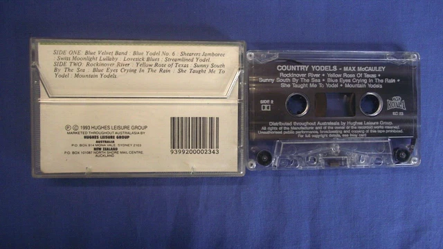 MAX MCCAULEY COUNTRY Yodels - Cassette Tape $14.90 - PicClick AU