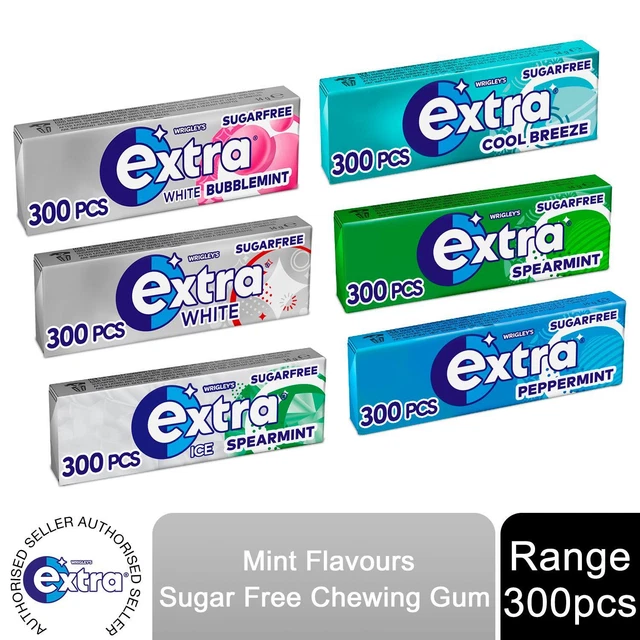 WRIGLEY'S EXTRA CHEWING Gum Mint Flavours Sugar Free x30 Packs (300 ...