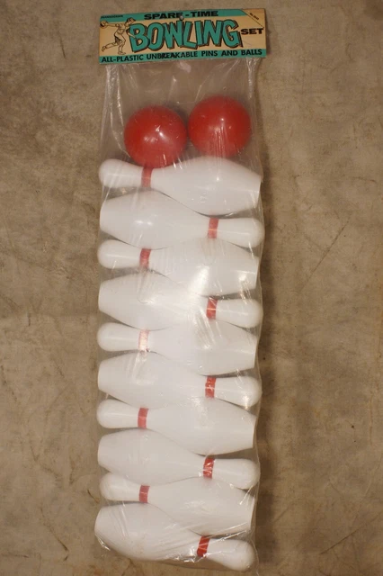 1950'S SPARE TIME Bowling Transogram Toy Plastic Set NOS in Original ...