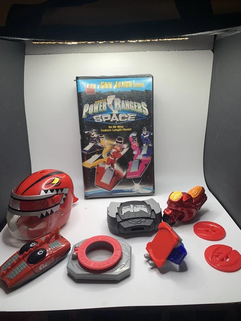 POWER RANGERS BUNDLE in Space VHS McDonald’s KFC Saban Toys Red Helmet ...