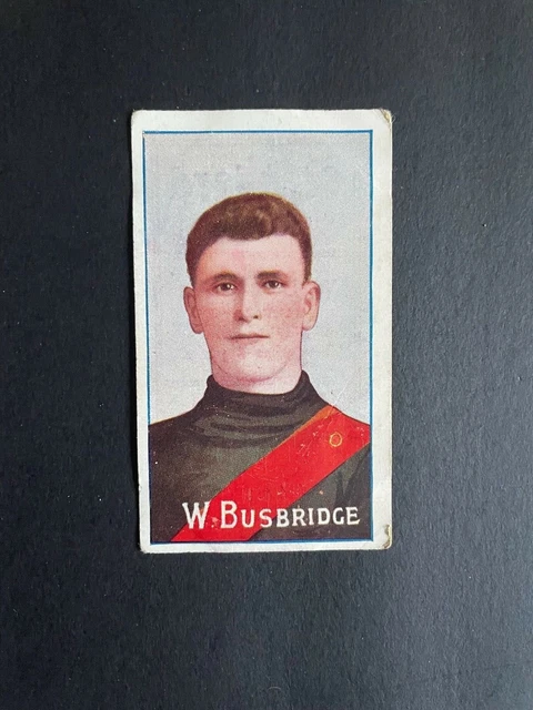 FOOTBALL CIGARETTE CARD Sniders Issues 1909 Vfl W. Busbridge, Essendon ...