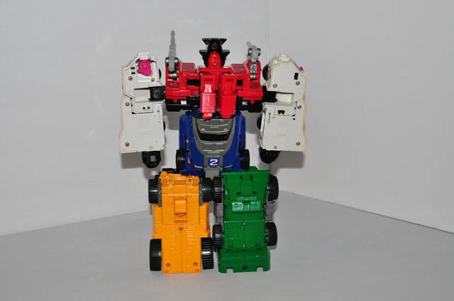 SUPER SENTAI POWER Rangers Turbo Rescue Megazord - 5x Vehicle (Bandai ...