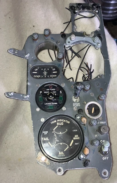ENGLISH ELECTRIC LIGHTNING Aircraft Cockpit Panel RAF Etc Serial (769 ...
