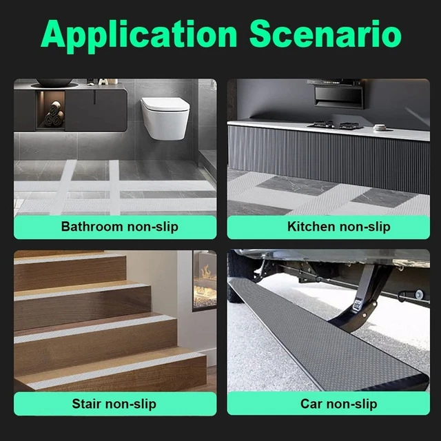 5M/ROLL FLOOR ANTI-SLIP Tape Waterproof Stairs Grip Sticker Rubber PEVA ...