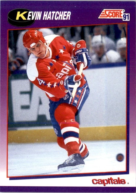 1991-92 SCORE CARTE de hockey American Capitals #20 Kevin Hatcher EUR 1 ...