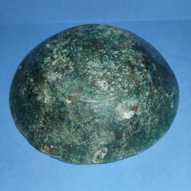 GENUINE ANCIENT ROMAN Bronze and Silvered Phialle Ceremonial Bowl £11. ...