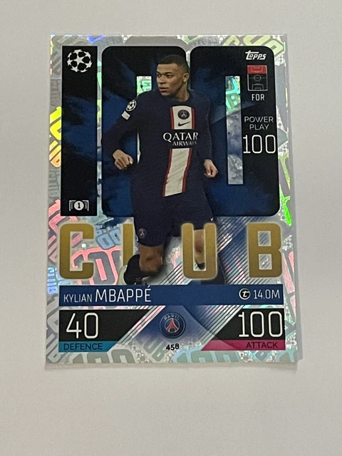MATCH ATTAX 2022/23 22/23 Kylian Mbappe 100 Hundred Verein Nein 458 EUR ...