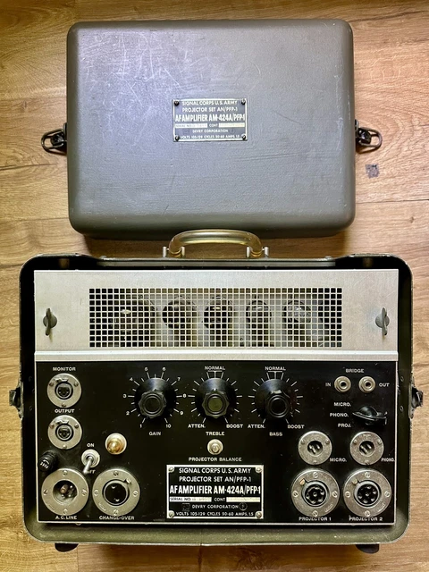 U.S. ARMY SIGNAL Corps AF Tube Amplifier/preamplifier AM-424A ...