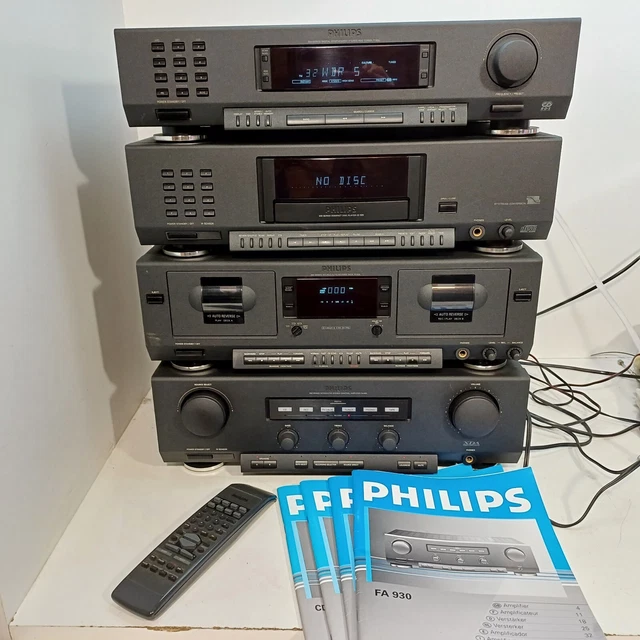 PHILIPS FA930 AMPLIFIER+CD930 CD-Player+FT930 Tuner+FC930 Cassette ...
