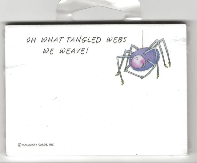 VINTAGE POST-IT PAPER Note Spider Halloween Office NEW Hallmark Retro ...
