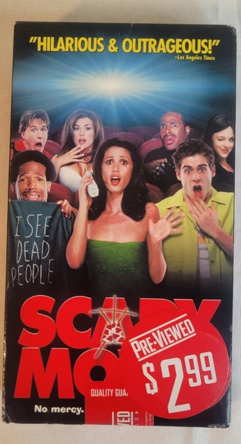 BLOCKBUSTER VIDEO VHS Scary Movie Ex-Rental Pre-Viewed W/Sticker Seal ...