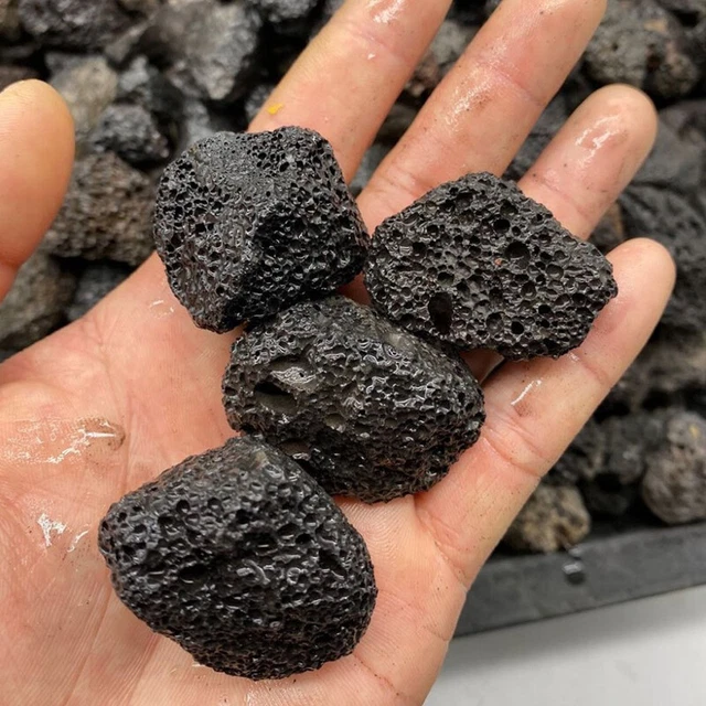 100G/PACK NATURAL POROUS Volcanic Rock Original Stone Geode ...