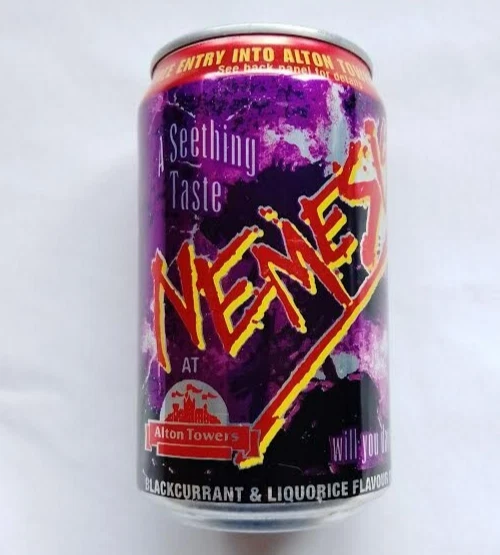 VERY RARE VINTAGE 1994 Nemesis Alton Towers Empty Drinks Can Made By ...