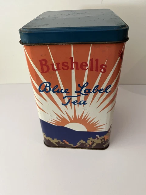 VINTAGE WILLOW AUSTRALIA Bushells Blue Label Tea Tin. $35.00 - PicClick AU