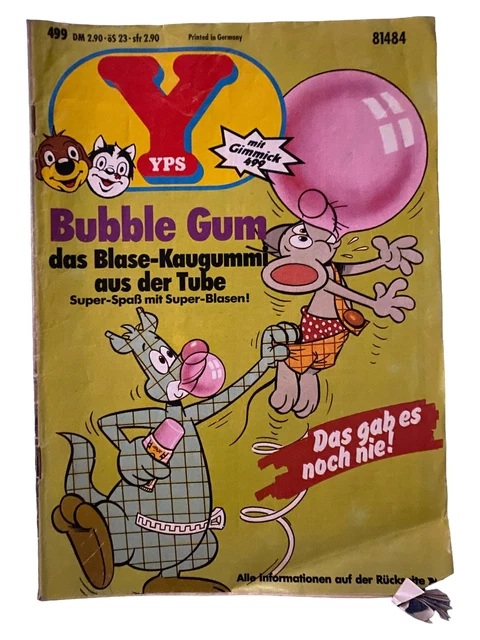 YPS ZEITSCHRIFT BUBBLE Gum Blase-Kaugummi Tube Gimmick 499 Comic EUR 6 ...