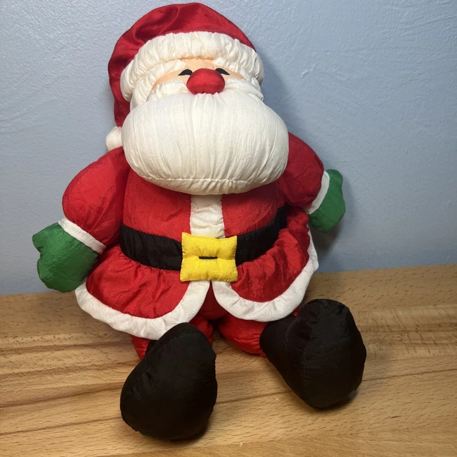 VTG HALLMARK SANTA Claus Plush 14” Retired Christmas Holiday Decor ...