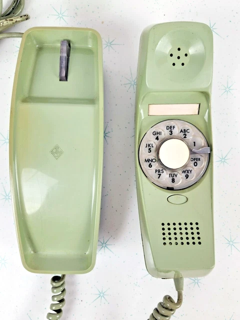 MINT GREEN VINTAGE 1976 GTE Automatic Electric Rotary Trimline Wall ...