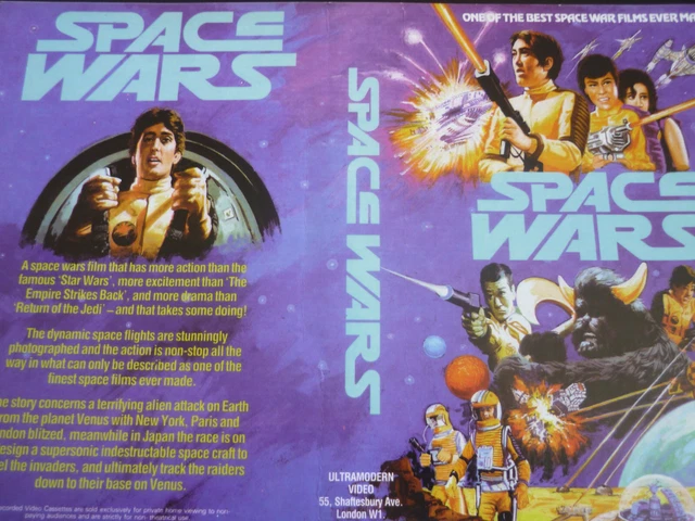 REPRODUCTION VHS SLEEVE cover video space wars aka the war in space £16 ...