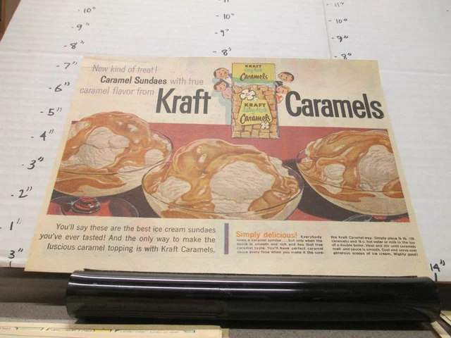 NEWSPAPER AD 1956 KRAFT caramel candy package ice cream topping $20.98 ...