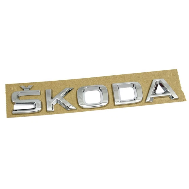 ORIGINAL SKODA LETTRAGE hayon arrière emblème logo signe chrome OEM EUR ...