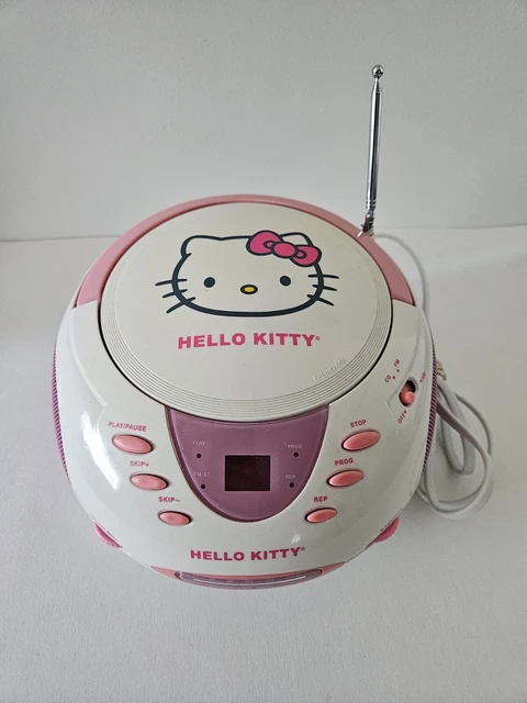 HELLO KITTY CD Boombox with AM/FM Stereo Radio 2014 - WORKS $55.00 ...