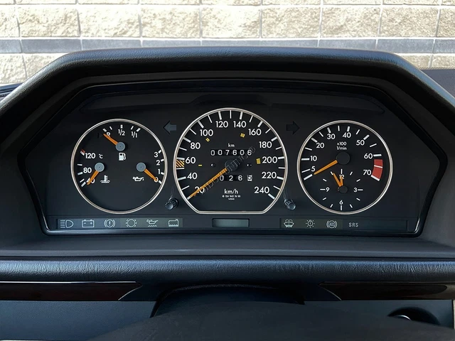 FOR MERCEDES W124 1984-1997 Dashboard Gauge Dash Chrome Dial Aluminium ...