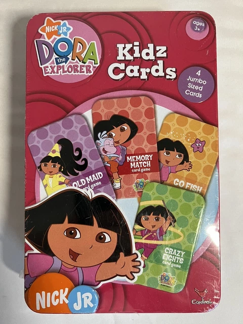 NICKELODEON DORA THE Explorer - Kidz Cards 4 Games Collectible Tin Nick ...
