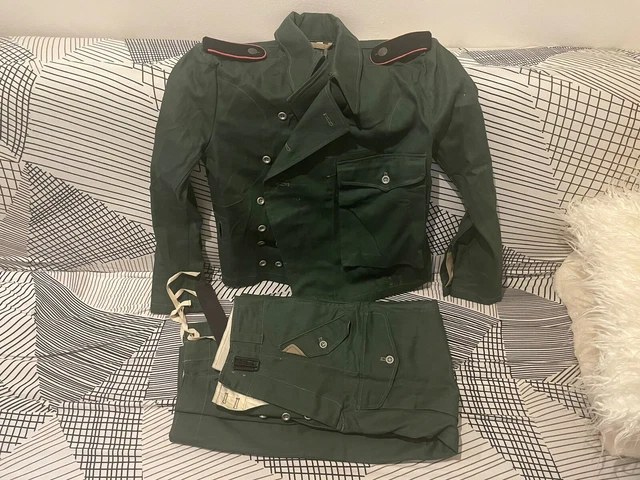 WW2 GERMAN HBT PANZER Wrap, Shoulder Boards and Trousers in Reed Green ...