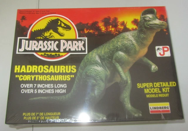 VINTAGE LINDBERG JURASSIC Park Hadrosaurus Corythosaurus Detailed Model ...