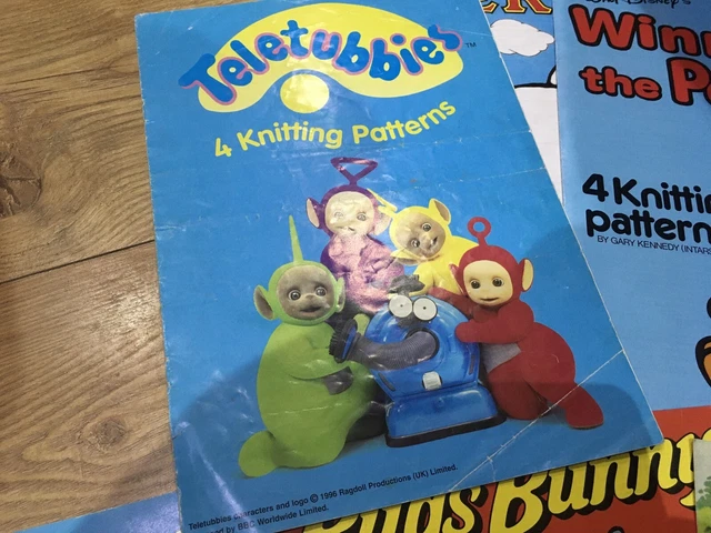 6 INTARSIA KNITTING Pattern Books G Kennedy Winnie Pooh Rupert Noddy ...