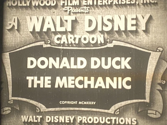 16MM FILM DONALD DUCK THE MECHANIC Mickey Mouse Disney Cartoon $23.00 ...