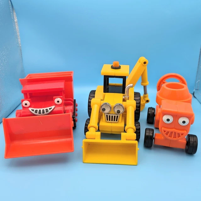 BOB THE BUILDER Scoop, Muck and Dizzy toys digger, mixer, dump truck ...