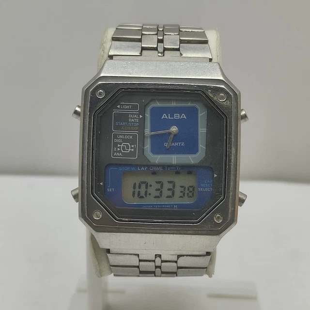 Vintage Seiko Pulsar Seiko Alba Digi-Ani Watch Y651 / Vintage Seiko ana digi watch / Retro Ana ...