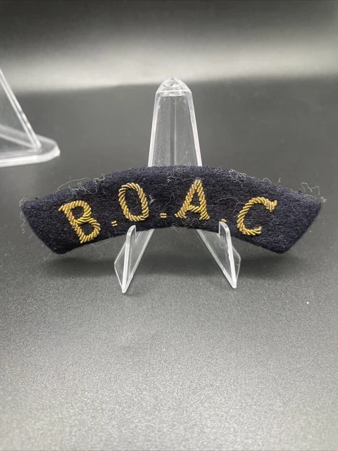 WWII BRITISH OVERSEAS Airways Corporation Patch, Wings, BOAC Pilot ...