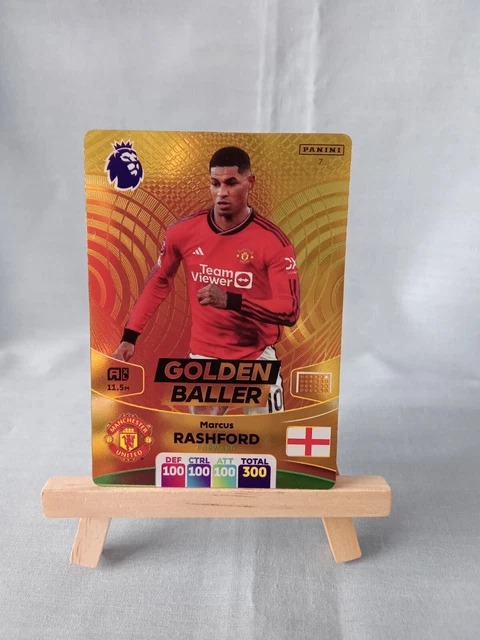 PANINI ADRENALYN XL Premier League 2024 Marcus Rashford GOLDEN BALLER ...