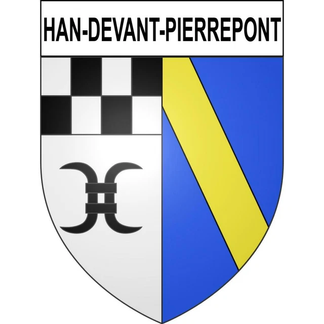 HAN-DEVANT-PIERREPONT 54 VILLE sticker blason écusson autocollant adhésif EUR 6,99 - PicClick FR