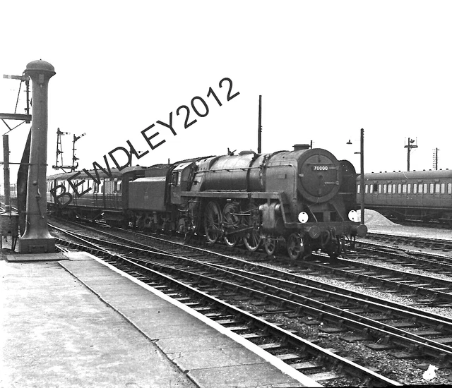 *LES PERRIN* CUT DOWN NEGATIVE 70000 "BRITANNIA" AT ELY STATION 1956 ...