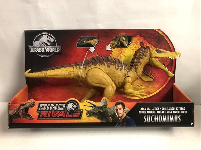 JURASSIC WORLD DINO Rivals Mega Dual Attack Suchomimus New W/ Something ...