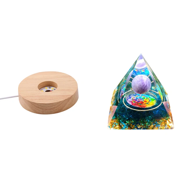 USB SOCKET SWITCH Control Wood Light Base Display Stand Lamp Holder ...