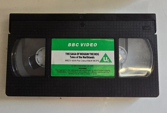 THE SAGA OF Noggin The Nog Tales Of The Northlands Vhs Tape Certficate ...