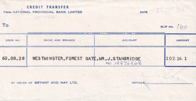 NATIONAL PROVINCIAL BANK CHEQUE 1964 £0.99 - PicClick UK