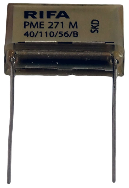 1 KONDENSATOR RIFA PME 271 M X2 0,1µF 0.1µF 100nF 100n 275V 20.3mm Sh ...