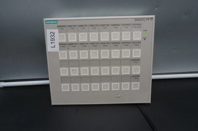SIEMENS SIMATIC PP17 Push Button Panel PP17-II 6AV3688-3ED13-0AX0 L ...