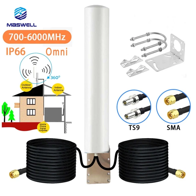 4G LTE 5G Omni Antenna Full Band Outdoor MIMO Aerial for Vodafone O2 ...