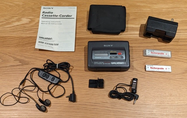 VINTAGE SONY WALKMAN WM-GX508 Radio Cassette Recorder Remote Control £ ...