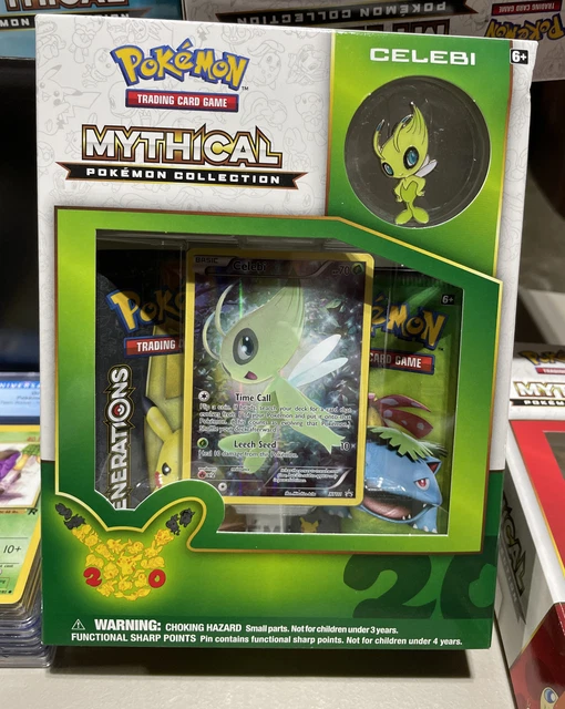 20TH ANNIVERSARY GENERATIONS Pokemon Celebi Mythical Collection Box Pin ...