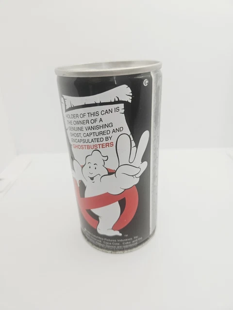 GHOSTBUSTERS VINTAGE 1989 Coca Cola Collectable Can "Contains a Ghost ...