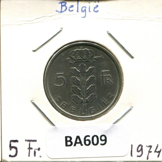 5 FRANCS 1973 DUTCH Text BELGIUM Coin #BA609C $2.60 - PicClick CA