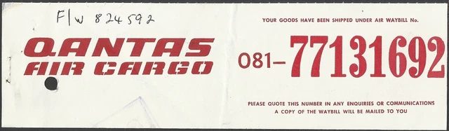 QANTAS ORIGINAL 1970S Used Air Cargo Operational Sticker $7.00 ...