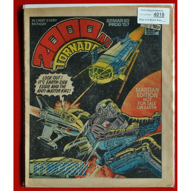 2000AD PROG 157 Judge Dredd Tornado Comic Book Issue 22 3 80 UK 1980 ...